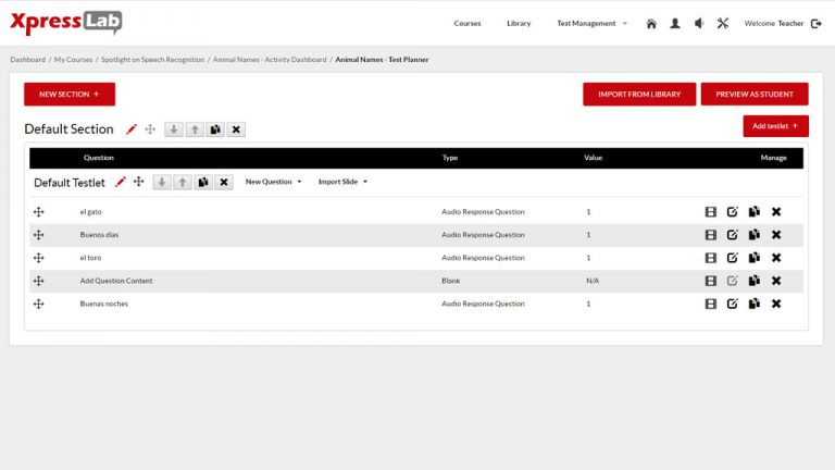 XpressLab Test Planner for Online Language Proficency Test ...